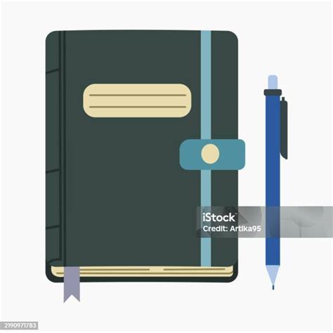 저널 노트북 와 연필 벡터 일러스트 레이 션 와 절연 통하고 있는 White Background 0명에 대한 스톡 벡터 아트 및 기타 이미지 Istock