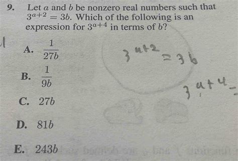 Solved 9 Let A And B Be Nonzero Real Numbers Such That 3a23b