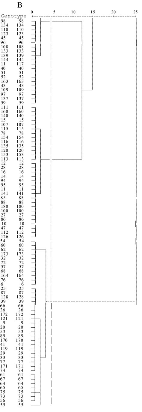 Dendrogram Of The Evaluated Genotypes Clustering Using Grain Yield