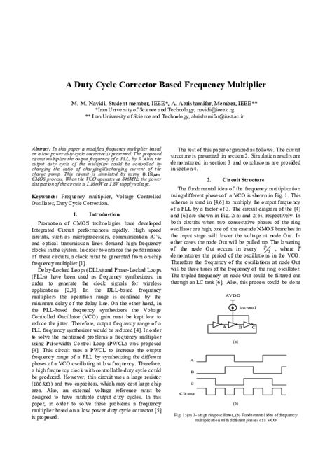 Pdf Duty Cycle Corrector For Frequency Multiplication
