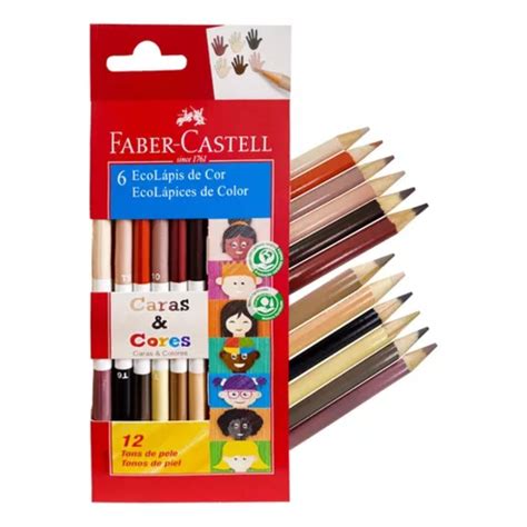 L Pis De Cor Bicolor Unidades Cores Tons De Pele Faber Castell