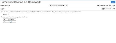 Solved Homework Section 7 6 Homework Save Score 0 Of 1 Pt