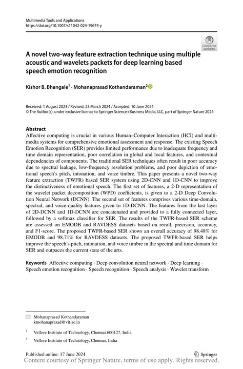 A Novel Two Way Feature Extraction Technique Using Multiple Acoustic
