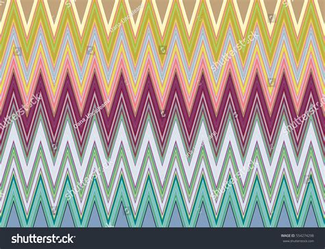 Abstract Decorative Texture Colorful Zig Zag Stock Illustration