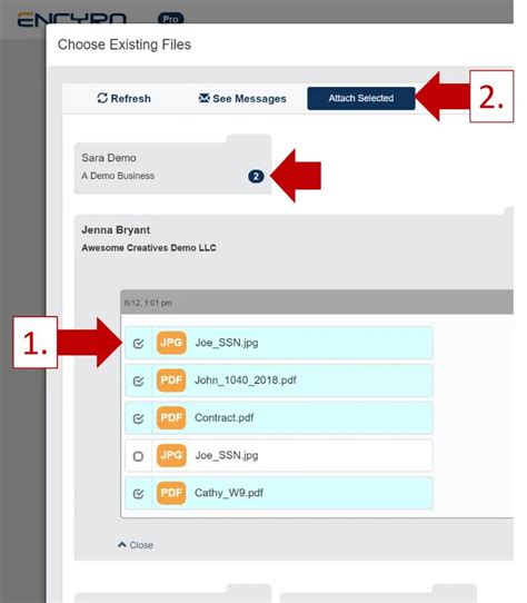 How Do I Attach Files Already In My Encyro Account Encyro Inc