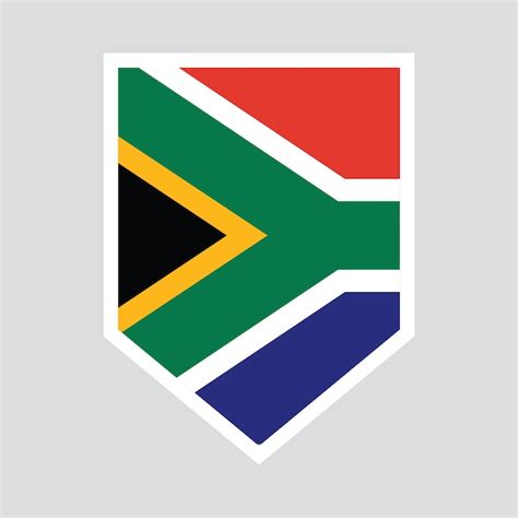 Premium Vector South Africa Flag In Shield Shape