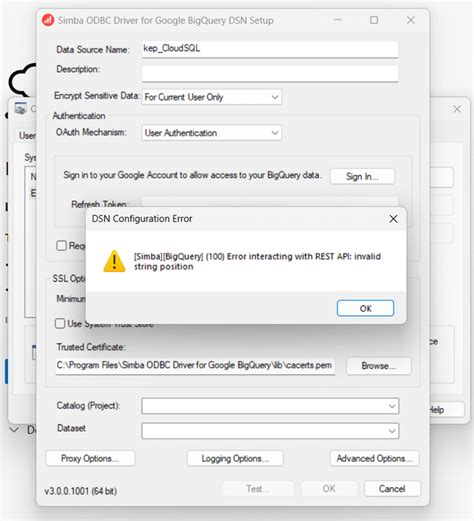 Having Problem Adding Dsn With Simba Odbc Driver For Bigquery Rbigquery Having Problem Adding Dsn With Simba Odbc Driver For Bigquery Rbigquery