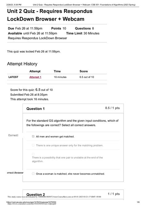 Cse 551 Foundations Of Algorithms Arizona State University Unit 2
