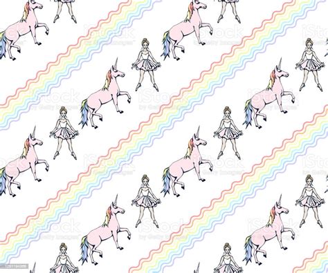 벡터 배경 손 그린 발레리나 손으로 그린 잉크 그림 현대 장식 장식 배경 벡터 패턴입니다 직물 천 벽지 스크랩북인쇄 공연에 대한 스톡 벡터 아트 및 기타 이미지 Istock