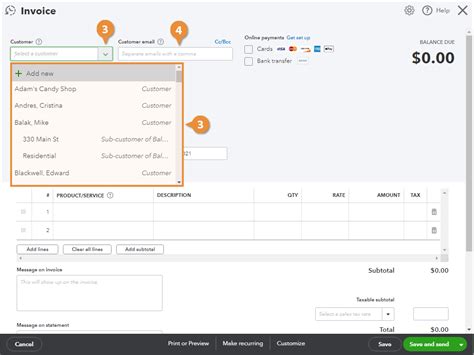 Create An Invoice CustomGuide