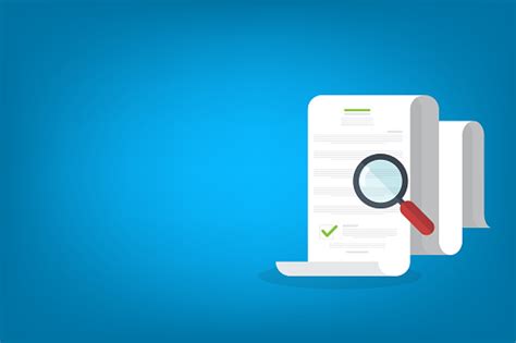 랩톱 컴퓨터 계약 검토 분석 계약 검사 규정 준수 확인에 대한 온라인 디지털 문서 검사 또는 평가 평가 0명에 대한 스톡 벡터 아트 및 기타 이미지 Istock