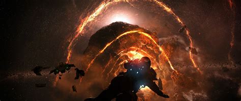배경 화면 스타 시티즌 어둠 스크린 샷 특수 효과 지질 학적 현상 3440x1440 Uberlost