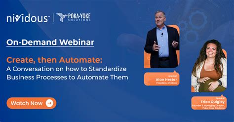 Create Then Automate A Conversation On How To Standardize Business