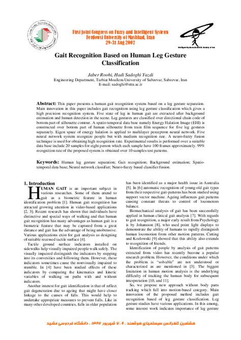 Pdf Enhanced Gait Recognition Via Leg Gesture Classification