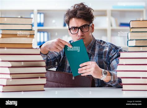 Nerd Funny Babe Preparing For University Exams Stock Photo Alamy