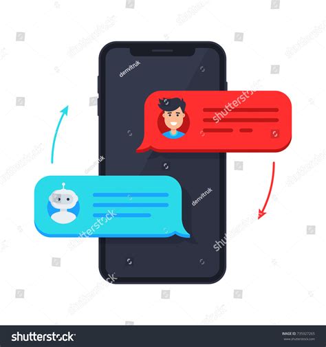 Chatbot Icon Man Chatting Chat Bot เวกเตอร์สต็อก ปลอดค่าลิขสิทธิ์