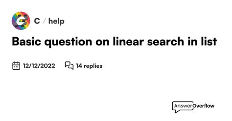 Basic Question On Linear Search In List C