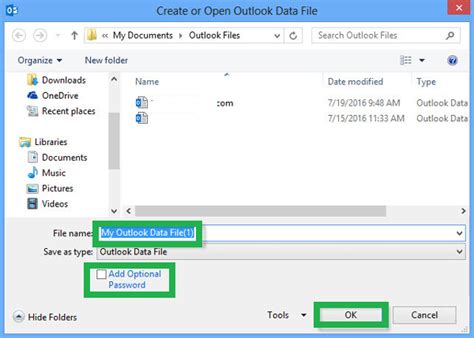 Steps To Create A New PST File In Outlook 2016 2013