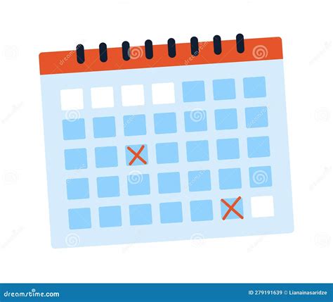 Calendar With Marks Concept Stock Vector Illustration Of Background