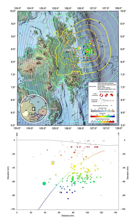 M76 Earthquake Below East Coast Of Mindanao Philippines