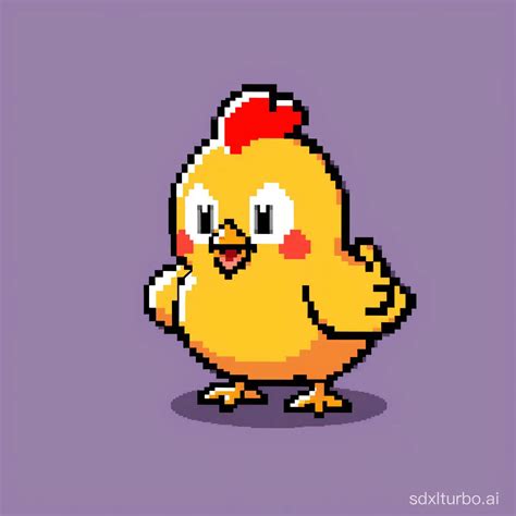 Confused Chicken Video Game Sprite Character Sdxl Free Online