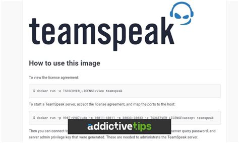 How To Host A Teamspeak Server In Docker Addictive Tips Guide
