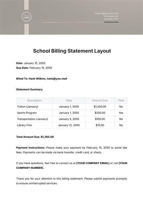 Free Philippines Billing Statement Format Template To Edit Online