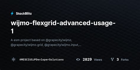Wijmo Flexgrid Advanced Usage 1 Stackblitz
