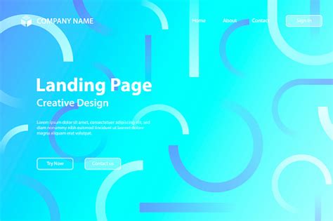 방문 페이지 템플릿 기하학적 모양의 추상적 디자인 트렌디 한 블루 그라데이션 층계참에 대한 스톡 벡터 아트 및 기타 이미지 층계참 패턴 곡선 Istock