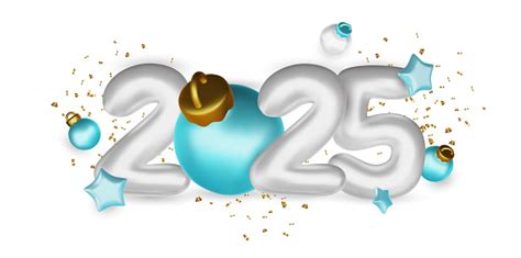 2025 새해 복 많이 받으세요 현실적인 선물 상자 황금 금속 번호 3d 렌더링 금속 기호 및 텍스트 문자 크리스마스 포스터 배너 표지 카드 브로셔 전단지 레이아웃 디자인