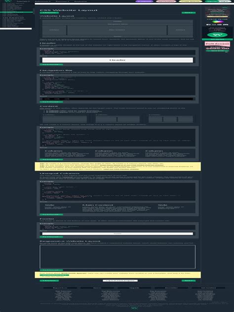 css website layout pdf