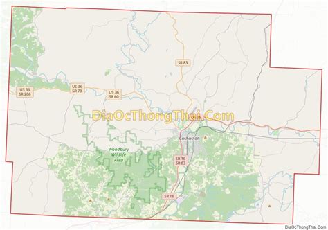 Map Of Coshocton County Ohio Thong Thai Real