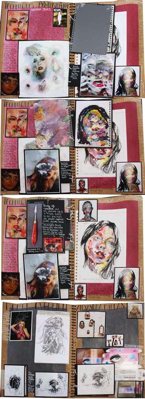 Sketchbook Layout Textiles Sketchbook A Level Art Sketchbook