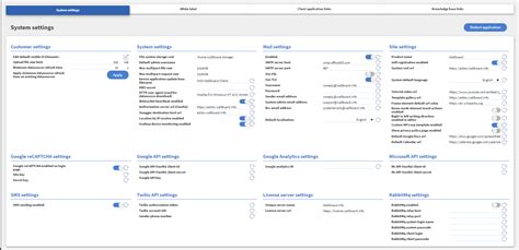 Settings System