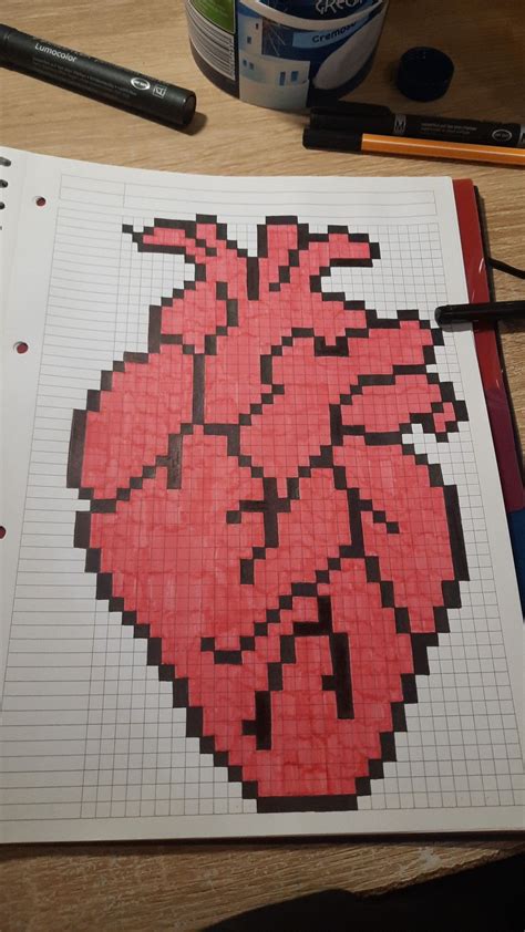 Рисунки по клеточкам 🫀 Disegni Semplici Disegno Cuore Idee Per Disegnare