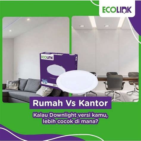 Jual Lampu Downlight Plafon LED Ecolink 10W 10 Watt W Cahaya Terang Merata Garansi Resmi 1 Tahun