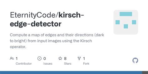 Github Eternitycode Kirsch Edge Detector Compute A Map Of Edges And