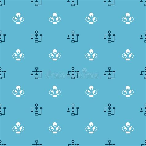 Set Hierarchy Organogram Chart And Pie Infographic On Seamless Pattern