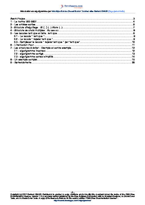 Cours Introduction Aux Algorigrammes CoursInfoPDF Com