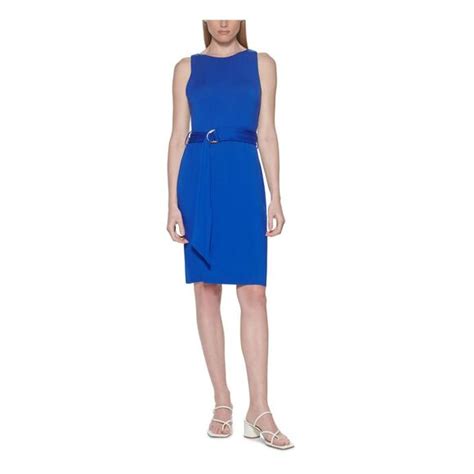 Calvin Klein Dresses Calvin Klein Womens Blue Belted Unlined