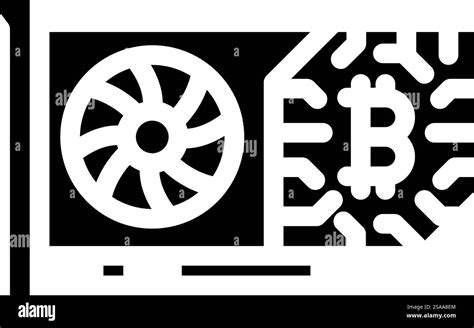 Gpu Cryptocurrency Mining Glyph Icon Vector Gpu Cryptocurrency Mining Sign Isolated Symbol