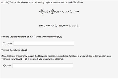 Solved This Problem Is Concerned With Using Laplace Chegg
