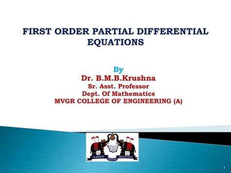 Partial Differential Equations Ppt