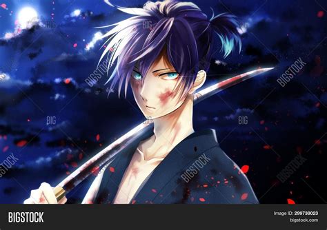 Cute Anime Boy Sword Image And Photo Free Trial Bigstock