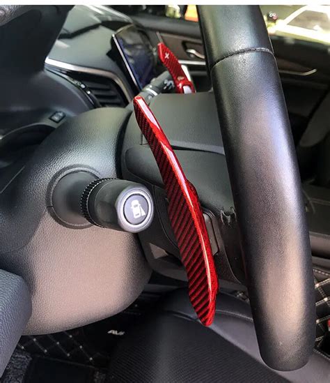 자동차 차량용 스티어링 휠 카본 패들 시프트 확장 시프터 혼다 Crv 인테리어 악세사리 장식 티몬