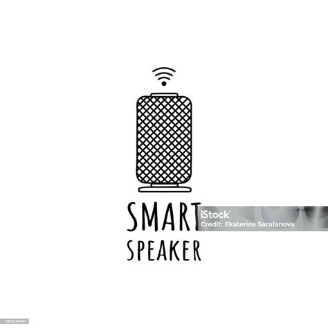 흰색 배경에 격리 된 스마트 스피커 음성 비서 아이콘 벡터 일러스트레이션 핸드 드로잉 낙서 기호 스마트 스피커에 대한 스톡 벡터 아트 및 기타 이미지 Istock