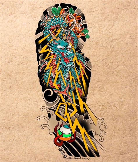 Dragon With Flashes Japanese Tattoo Concept Japanese Tattoo Japan