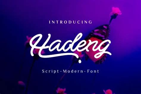 Hadeng Monoline Script Font Upfonts