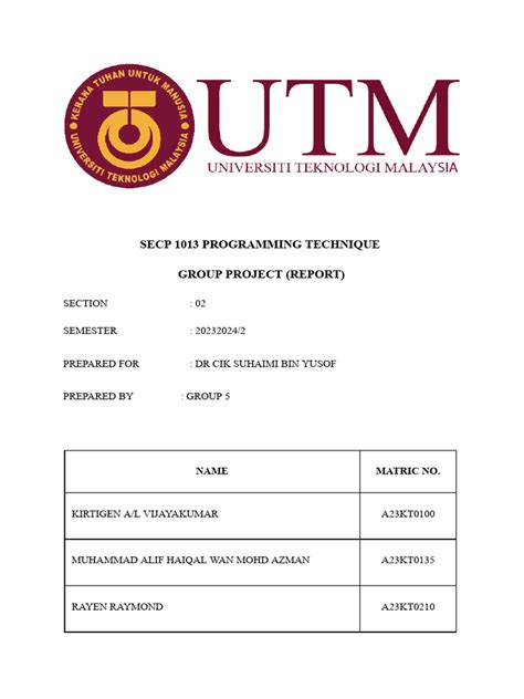 Secp 1013 Programming Technique Pdf Computer Program Programming