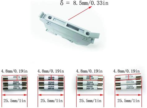 Din Rail Fuse Holder Her Kindness Piece Rail Mount Fuse Holder Din Rail Terminals Fuse